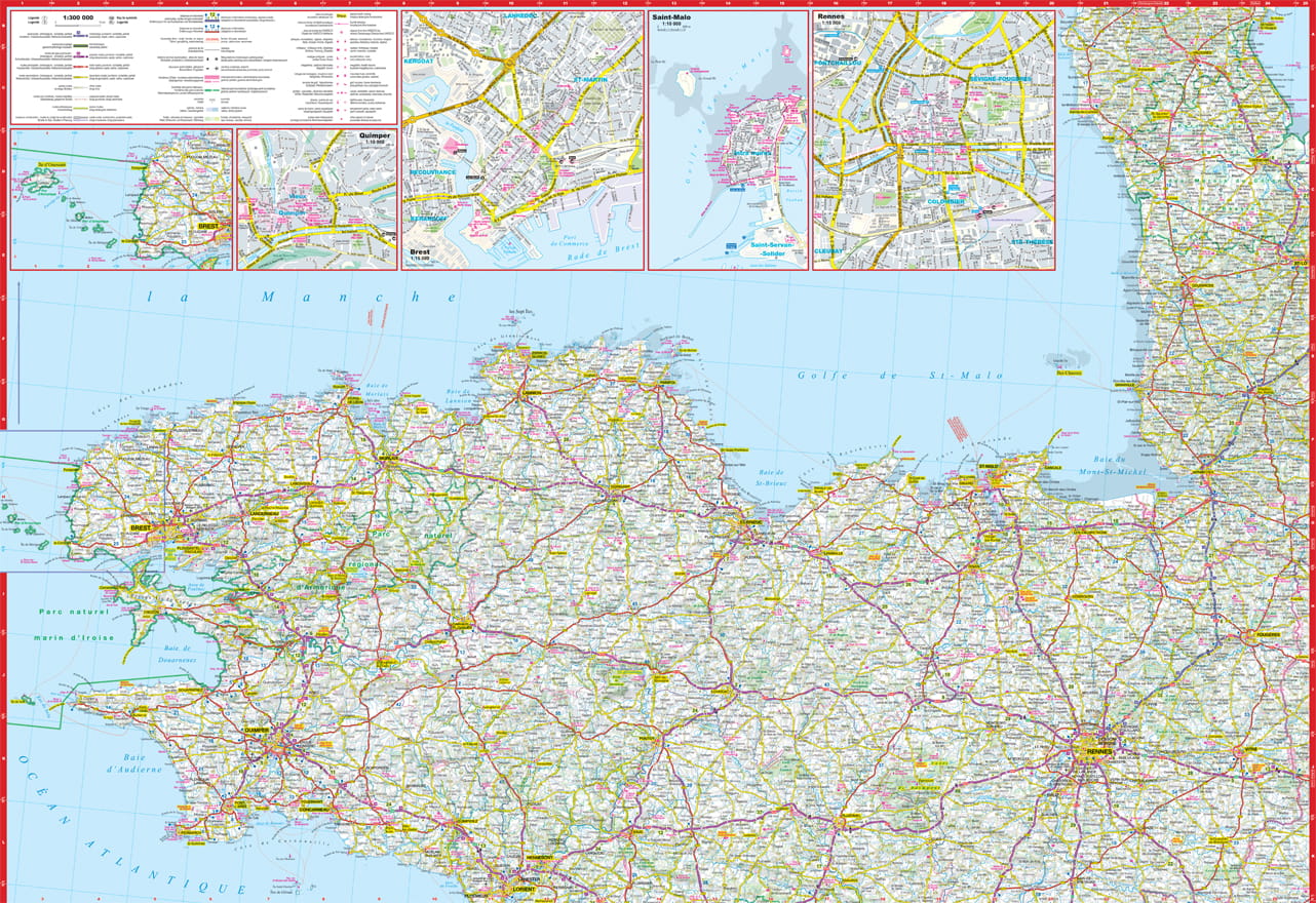 Bretagne Carte Routi re Et Touristique En Papier 1 300 000 ExpressMap Bretagne Carte Routi re Et Touristique En Papier 1 300 000 ExpressMap